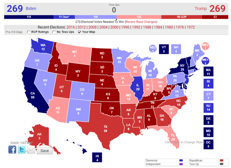 What happens if there’s a 269-269 Tie in the Electoral College ...